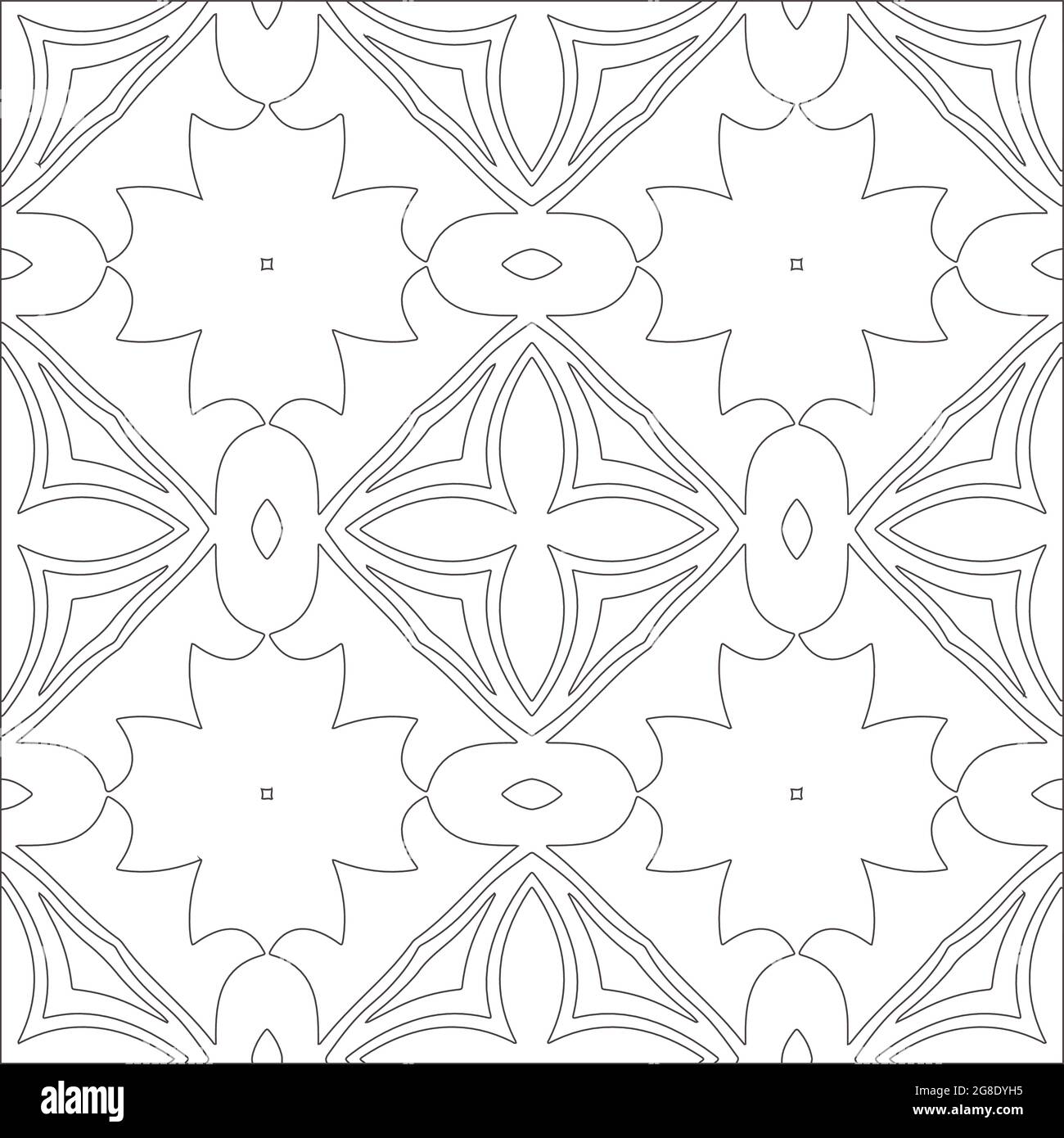 Vector geometric pattern. Black and white pattern Stock Vector Image ...