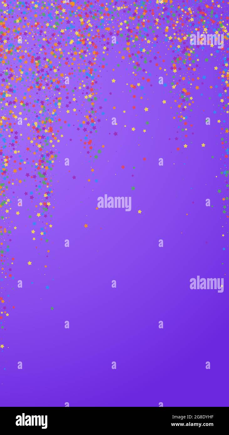 Festive artistic confetti. Celebration stars. Childish bright stars on ...