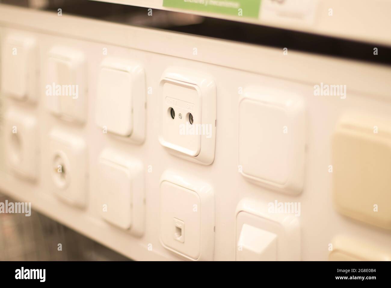 Store socket and switch display of productrs on sale on wall ...