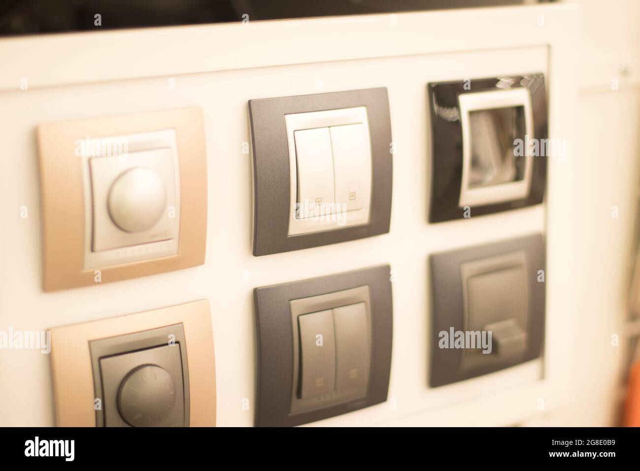 Store socket and switch display of productrs on sale on wall ...