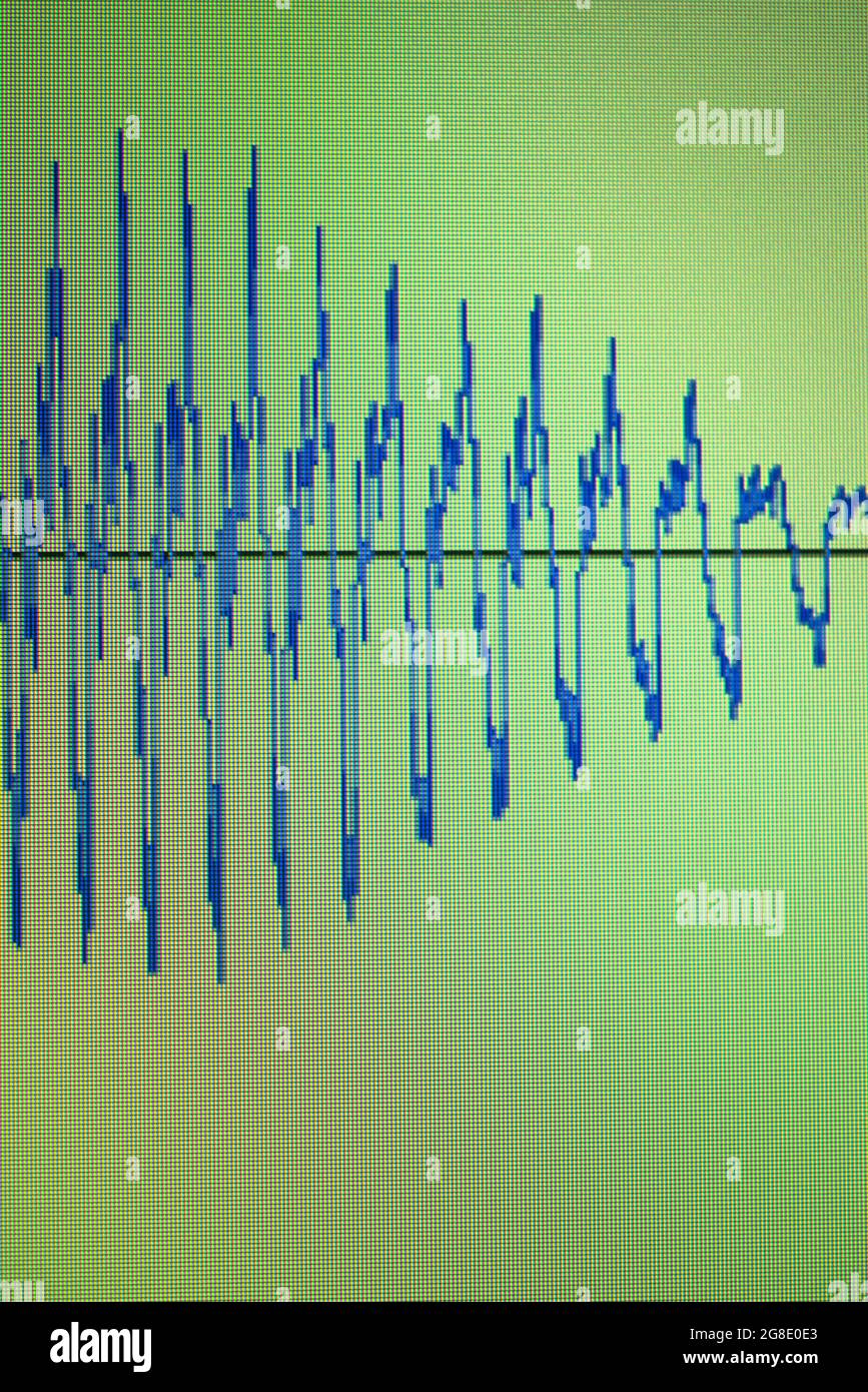 Voiceover studio voice actor dialogue recording audio sound wave on ...
