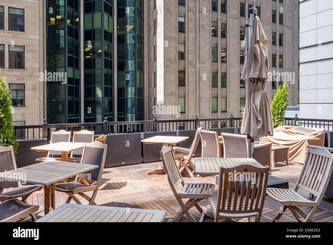 Patio of The National Club in the financial district of Toronto Ontario ...
