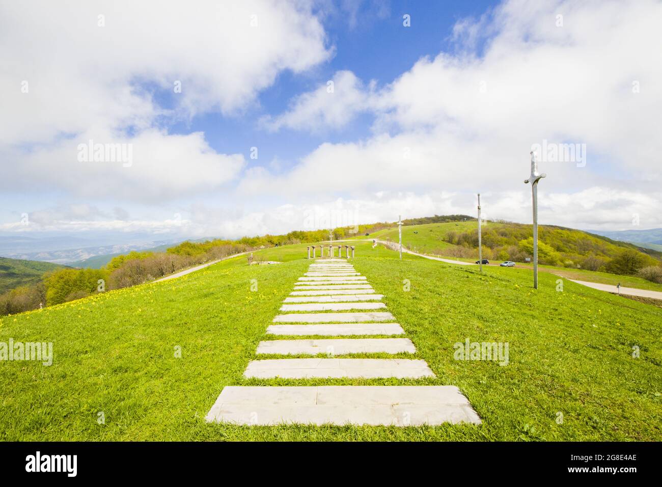 TBILISI, GEORGIA - May 11, 2021: A mesmerizing view of the famous ...