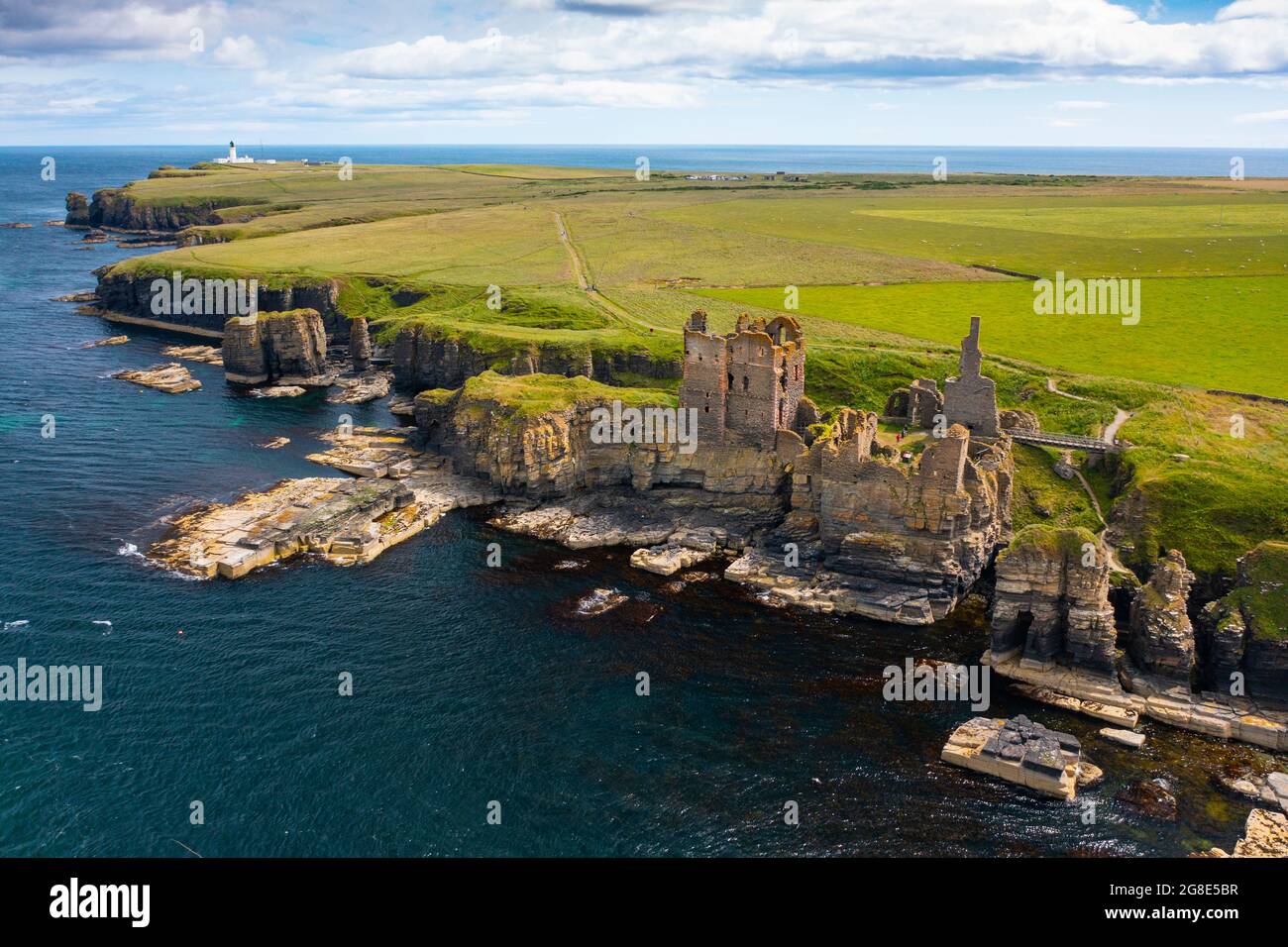 Castle Sinclair Girnigoe on coast at Wick, Caithness, Scotland, UK ...