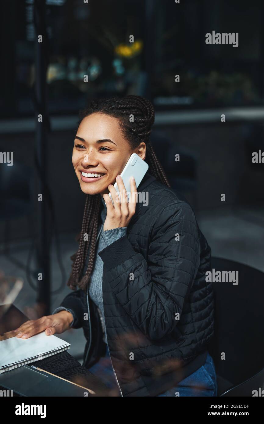 Feeling so happy while talking with you Stock Photo - Alamy