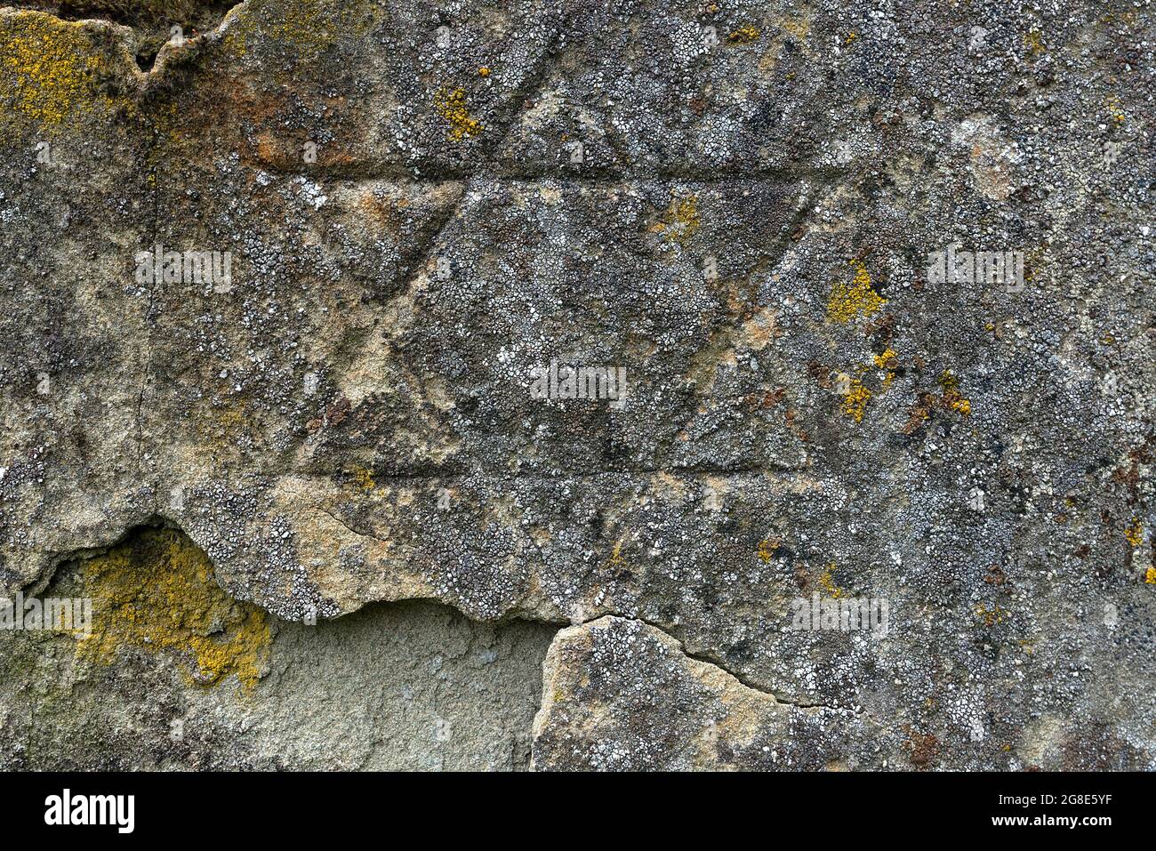Weathered Star of David on a gravestone, Jewish cemetery, Schnaittach ...