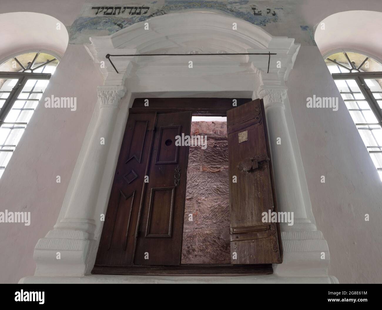 Half-open Torah cupboard in the synagogue, Jewish Museum, Schnaittach ...