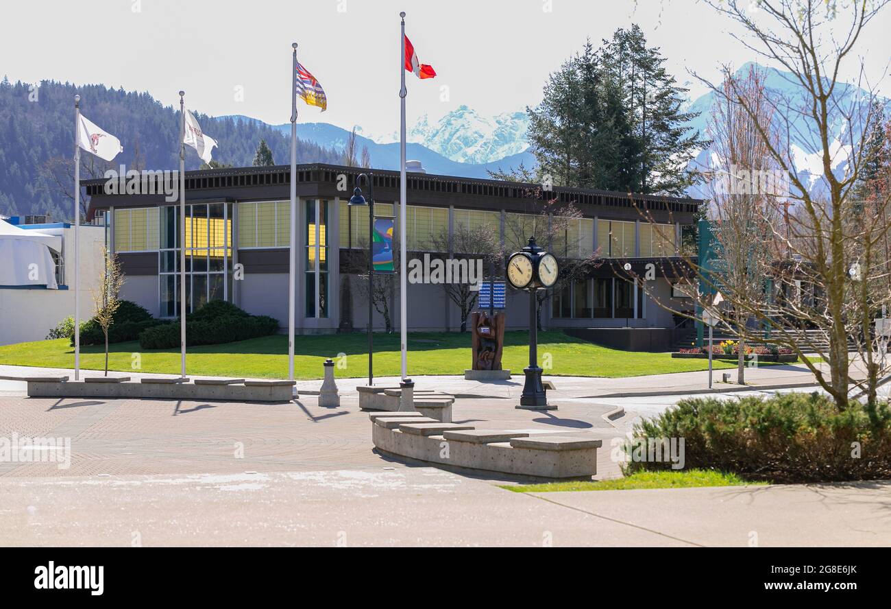 Harrison Hot Springs, BC,Canada-April 15,2021: The village of Harrison ...