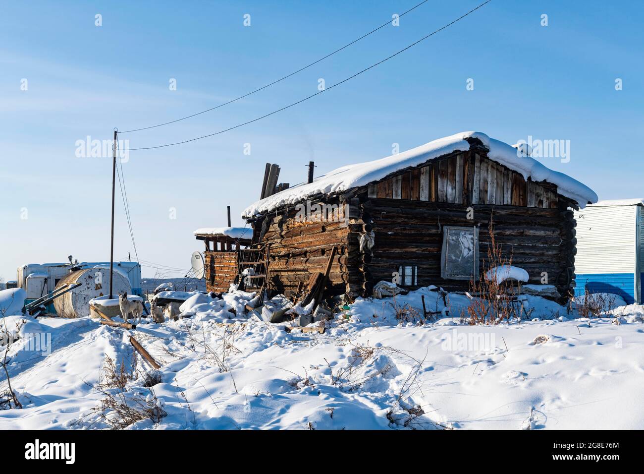 Cafe along the Road of Bones, Sakha Republic, Yakutia, Russia Stock ...