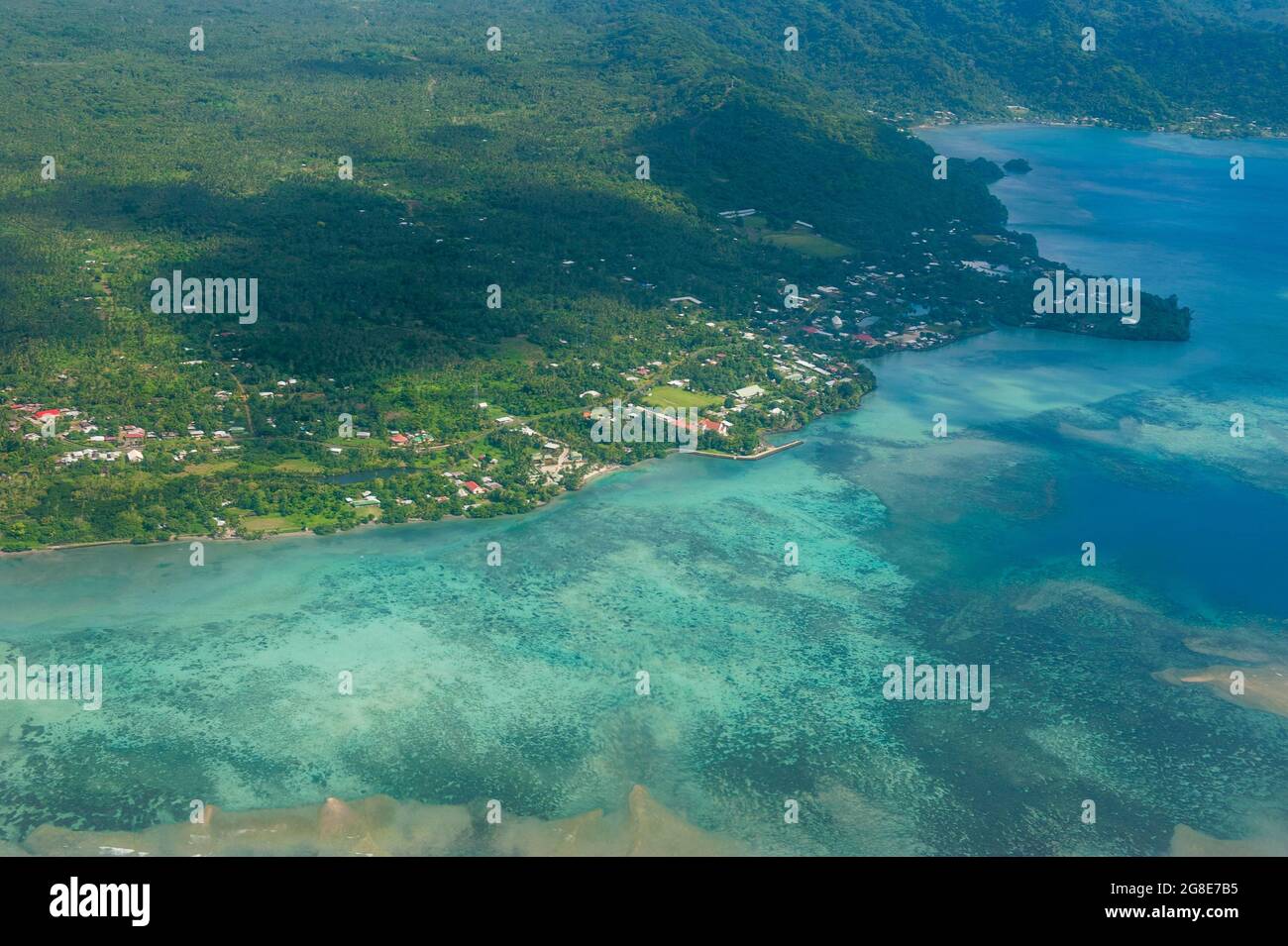 Aerial of the island of Upolo, Samoa, South Pacific Stock Photo - Alamy