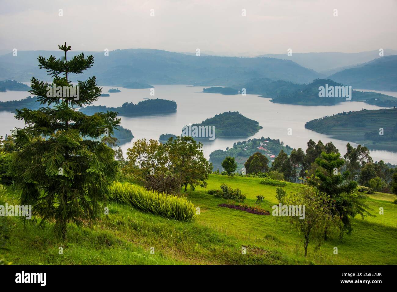 Overlook over Lake Bunyonyi, Uganda, Africa Stock Photo - Alamy