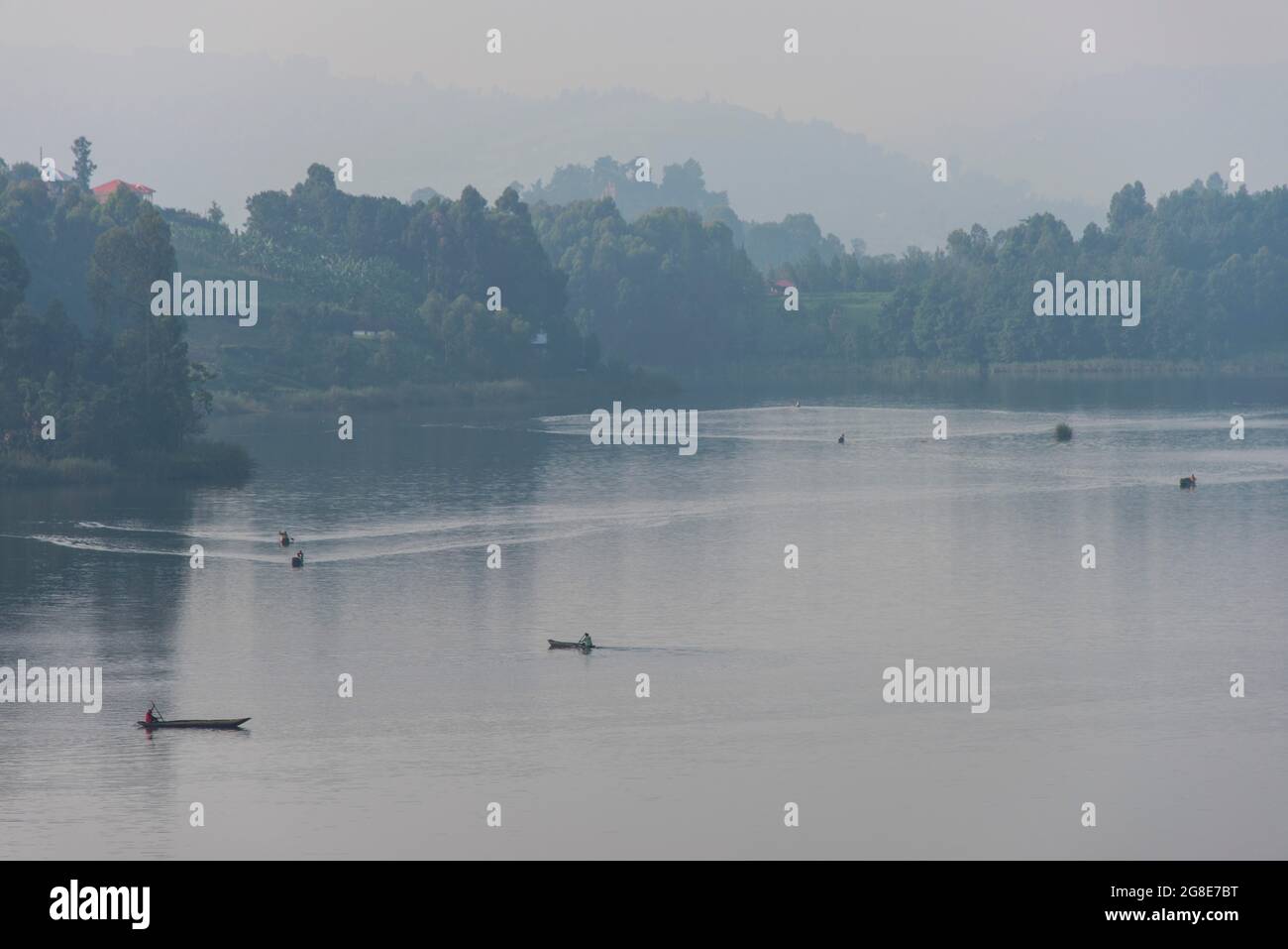 Overlook over Lake Bunyonyi, Uganda, Africa Stock Photo - Alamy