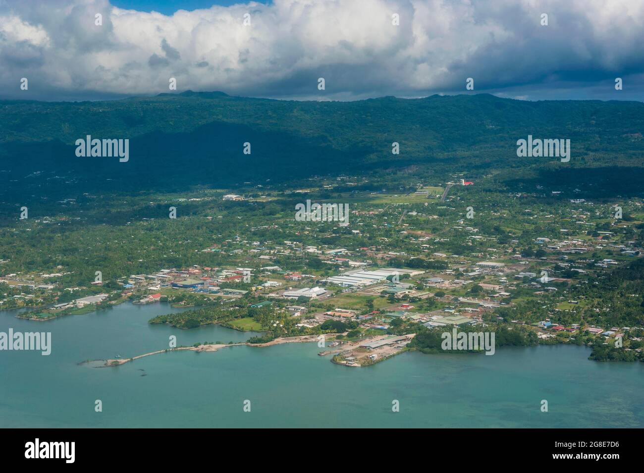 Aerial of the island of Upolo, Samoa, South Pacific Stock Photo - Alamy