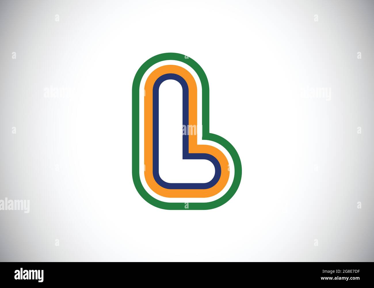 Colorful Initial L monogram letter alphabet. Children's cute alphabet ...