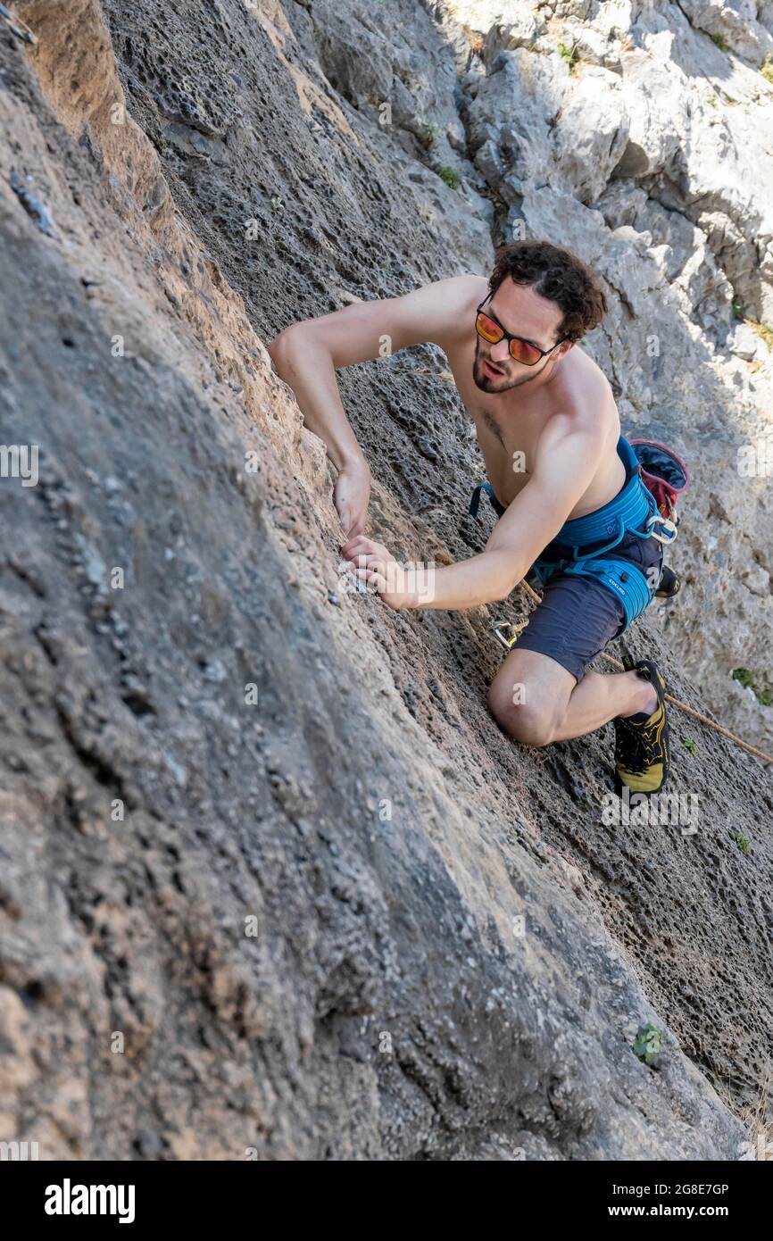 Armeos sector, rock face climbing, lead climbing, sport climbing ...