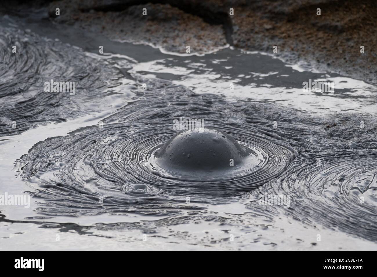 Mud bubble, mud pot, high temperature area Namaskaro or Namskard ...