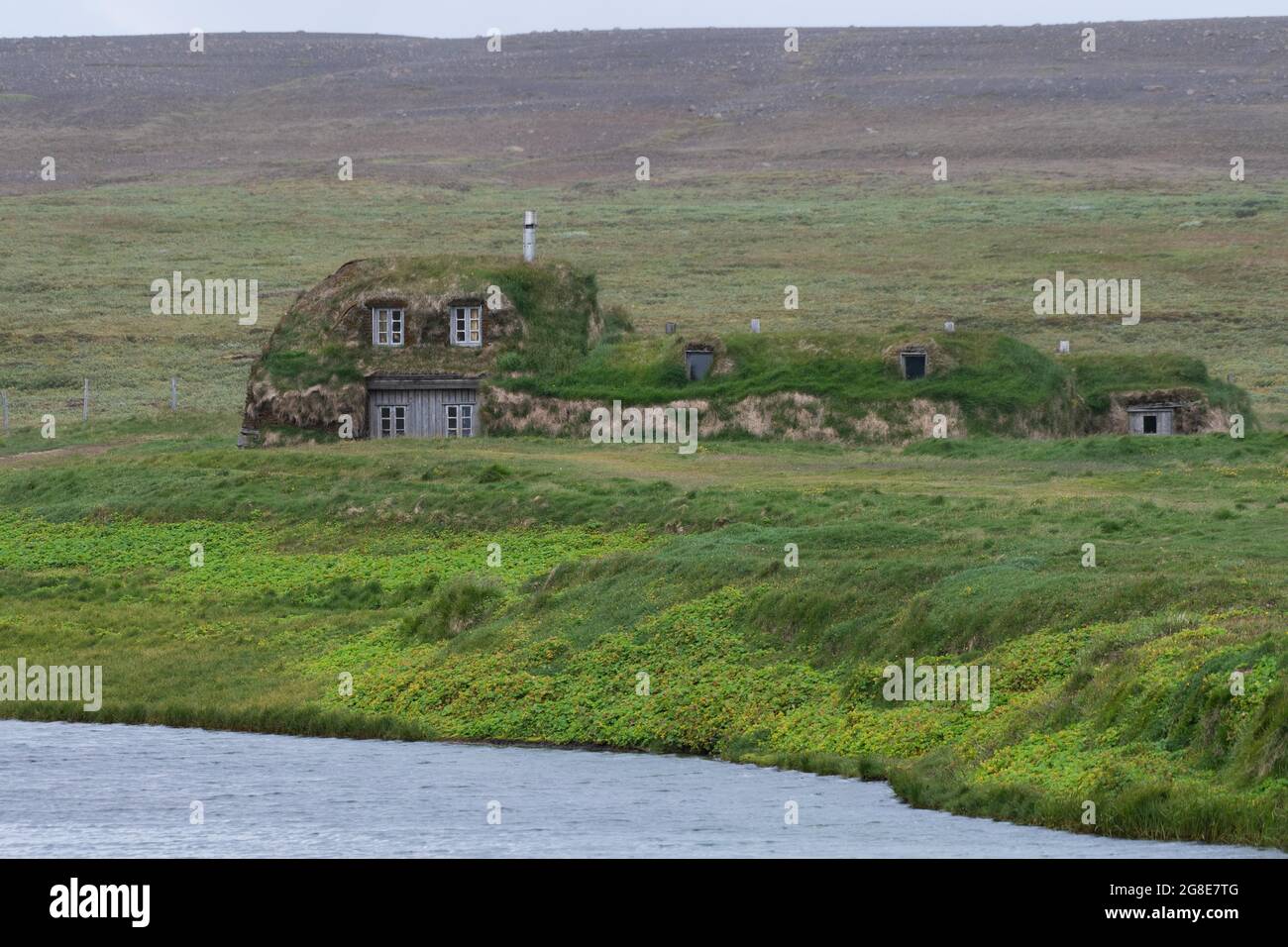 Peat house, Saenautasel, Iceland Stock Photo - Alamy