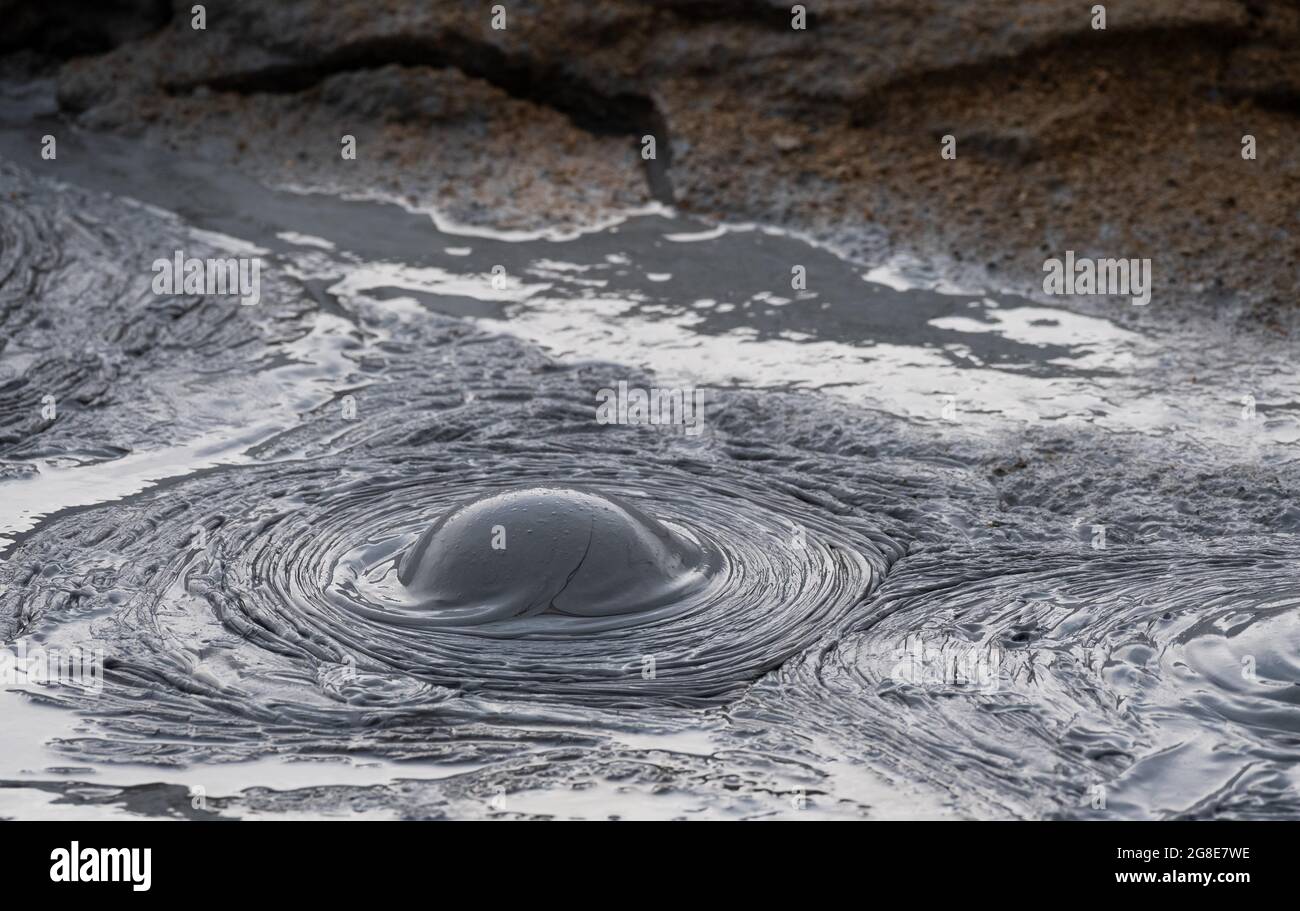 Mud bubble, mud pot, high temperature area Namaskaro or Namskard ...