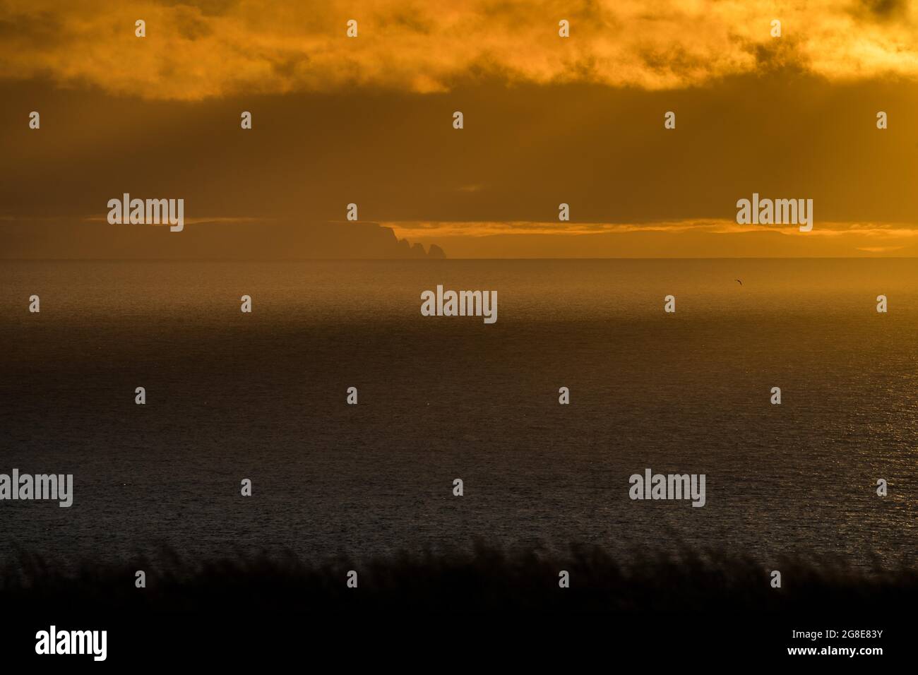 Coast of Strandir at sunset, Hunafjoerour, Skagi Peninsula, Iceland ...