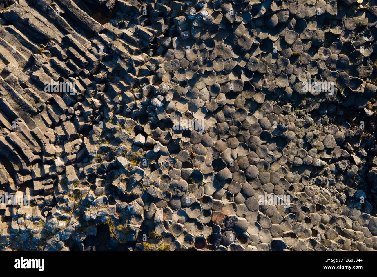 Basalt formations, Kalfshamarsvik, Skagi Peninsula, Iceland Stock Photo ...