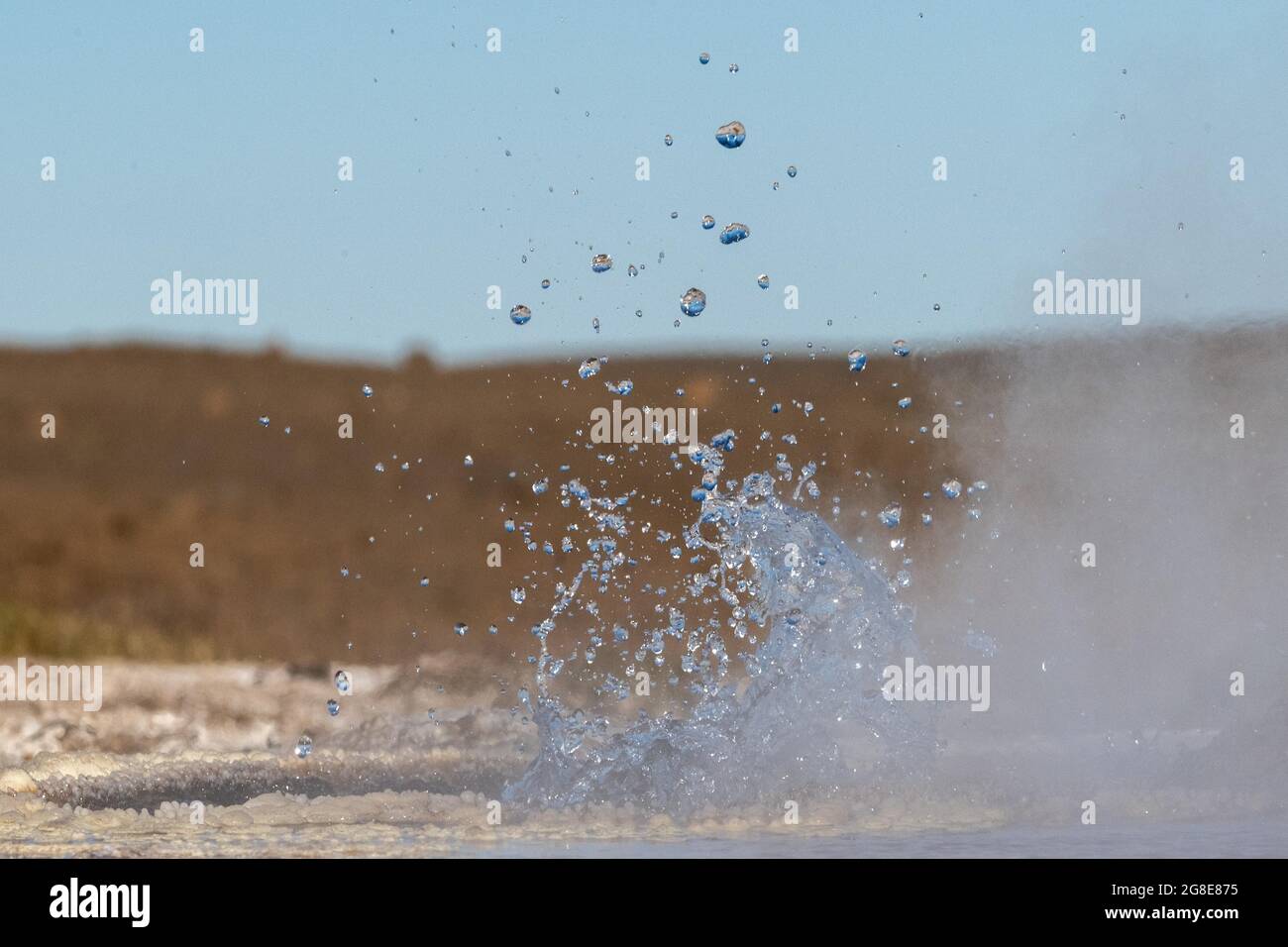 Spouting water, hot spring, high temperature area or geothermal area ...