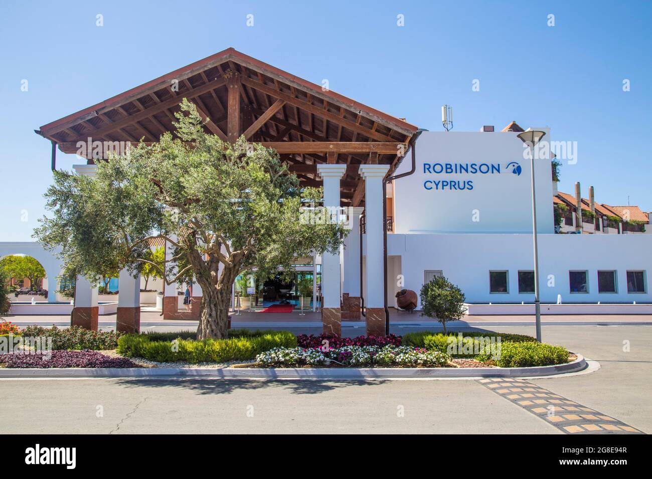 Entrance, Robinson Club Cyprus, Alaminos, Cyprus Stock Photo - Alamy