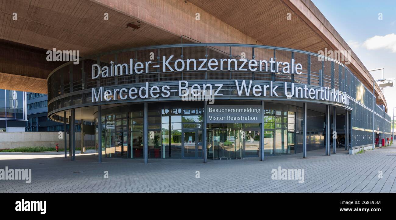Main Entrance Daimler Group Headquarters Mercedes-Benz Plant Stuttgart ...