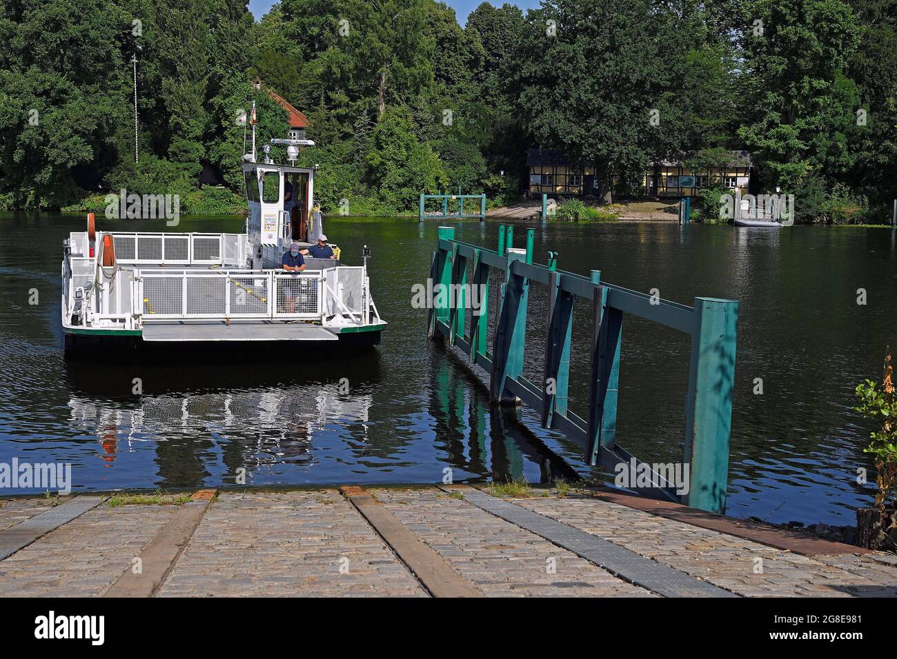 Ferry between Berlin Wannsee and Pfaueninsel, Berlin, Germany Stock ...