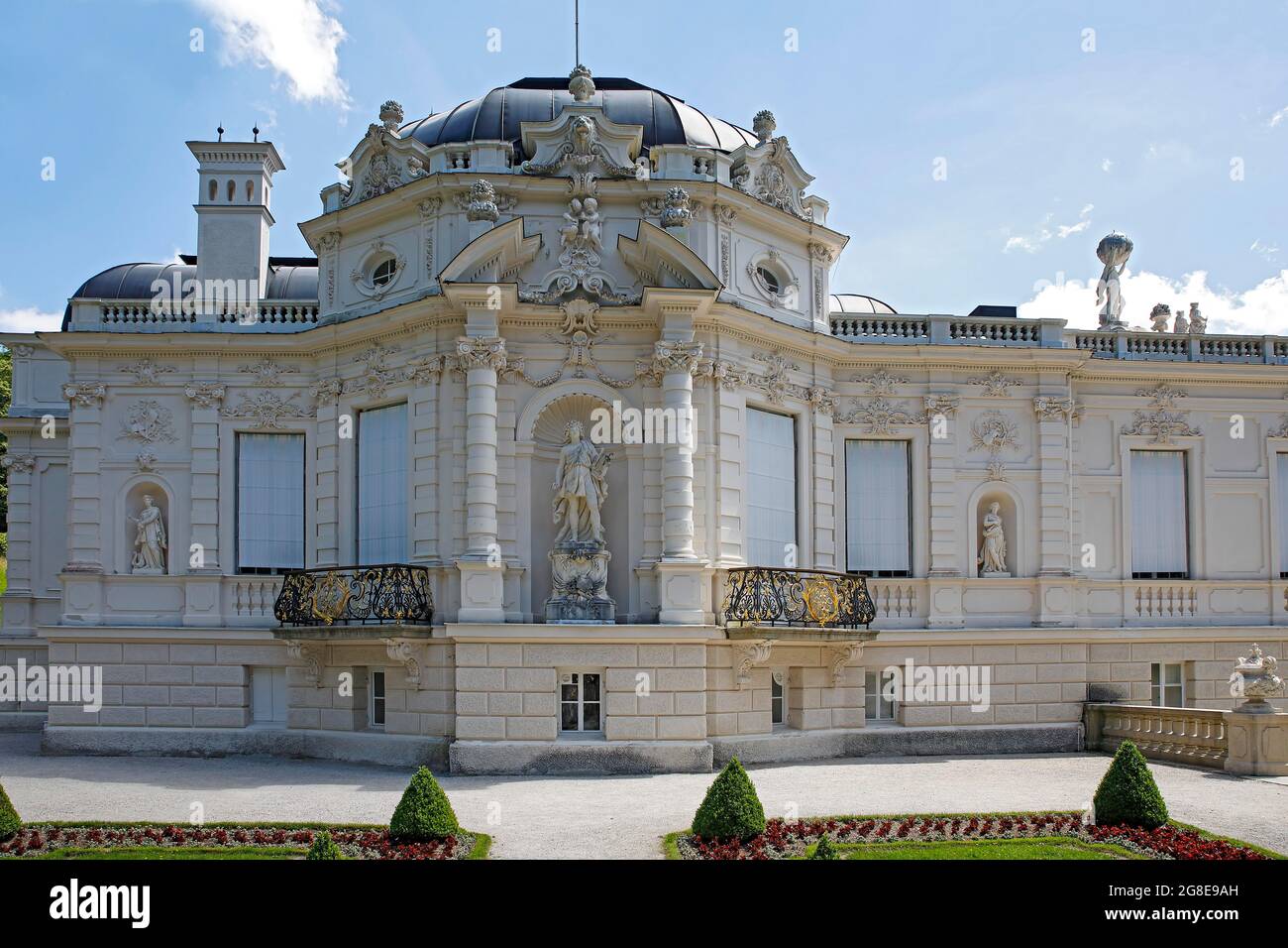Linderhof Castle, royal palace of Ludwig II of Bavaria, east side ...