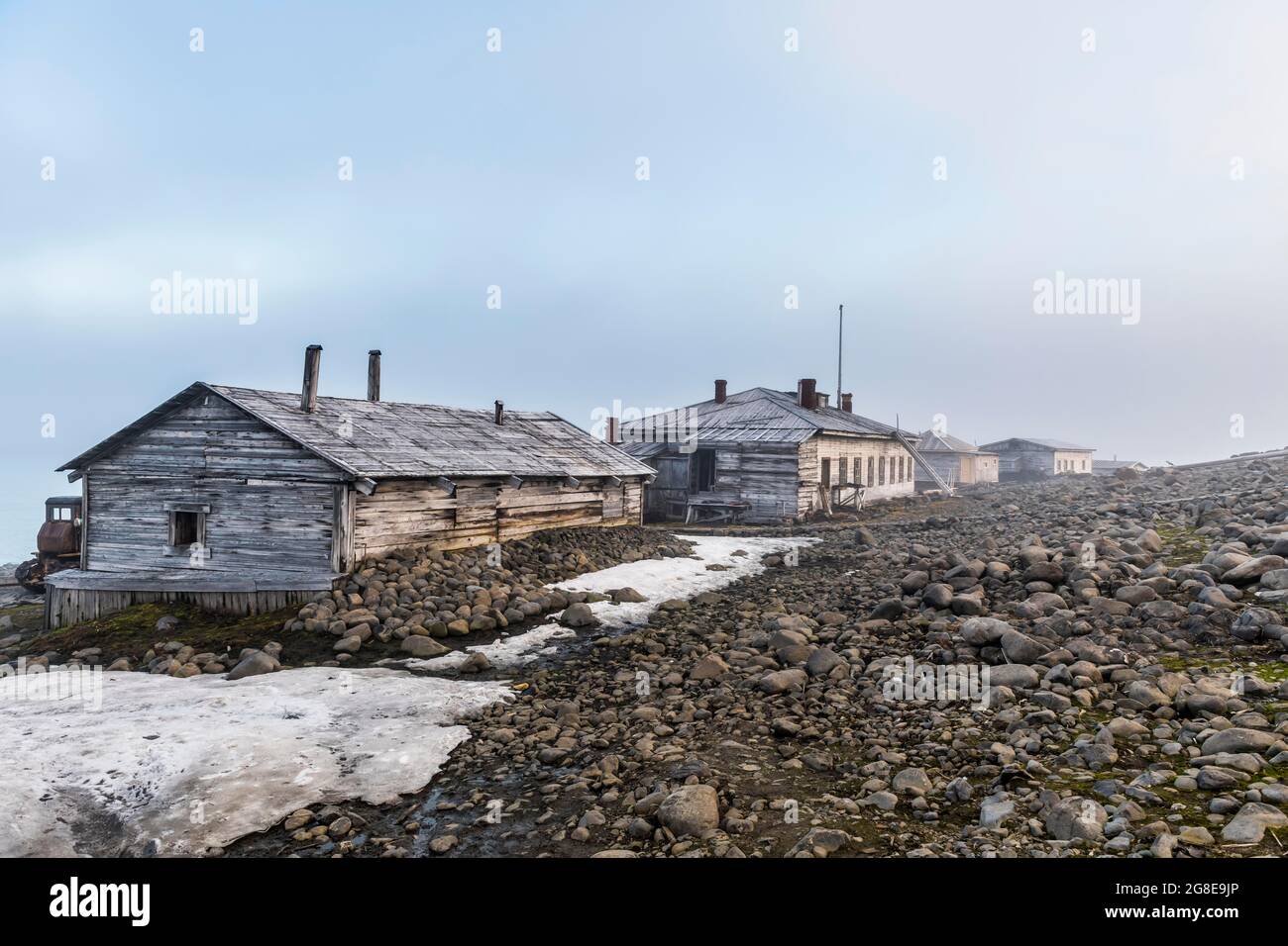 Historical meteorological Sedov station in Tikhaya bay on Hooker island ...