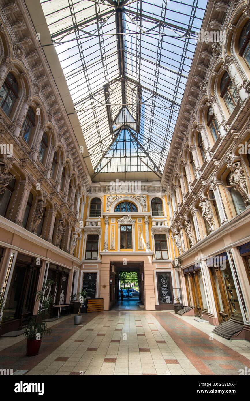 Beautiful historic shopping passage, Odessa, Black sea, Ukraine Stock ...