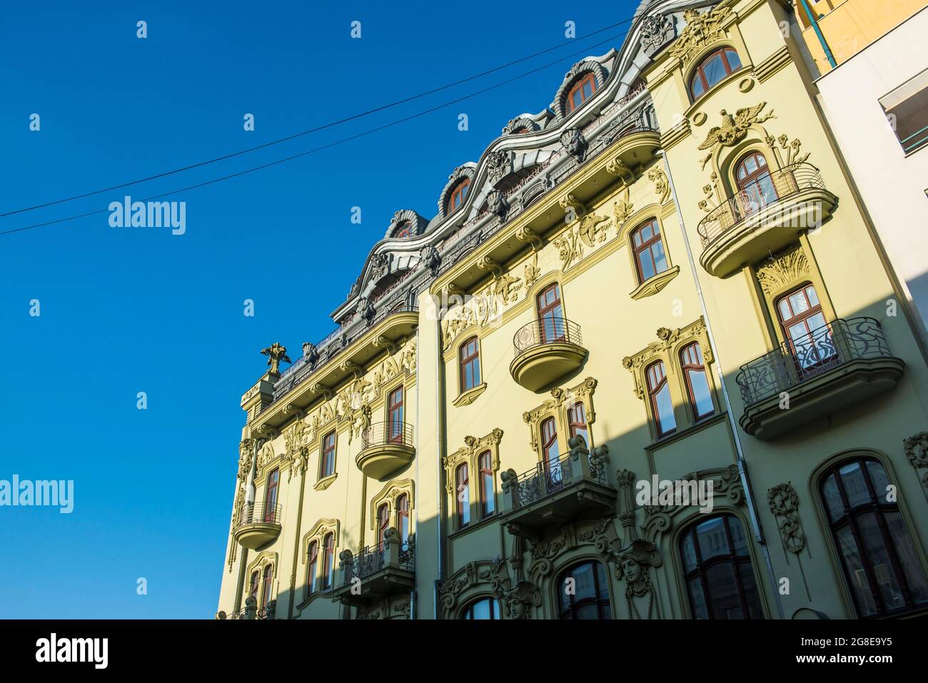 Beautiful historic building in the center of Odessa, Black sea, Ukraine ...
