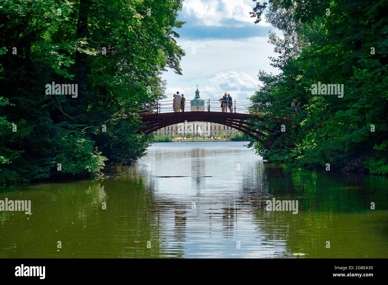 Small bridge in the palace park, Charlottenburg Palace, Berlin, Germany ...