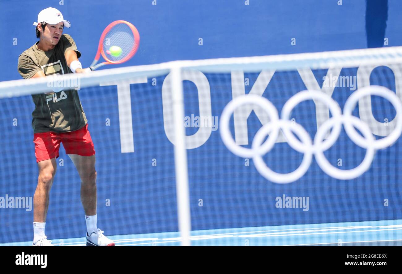 20th July, 2021. S. Korean tennis star in Japan South Korean tennis ...