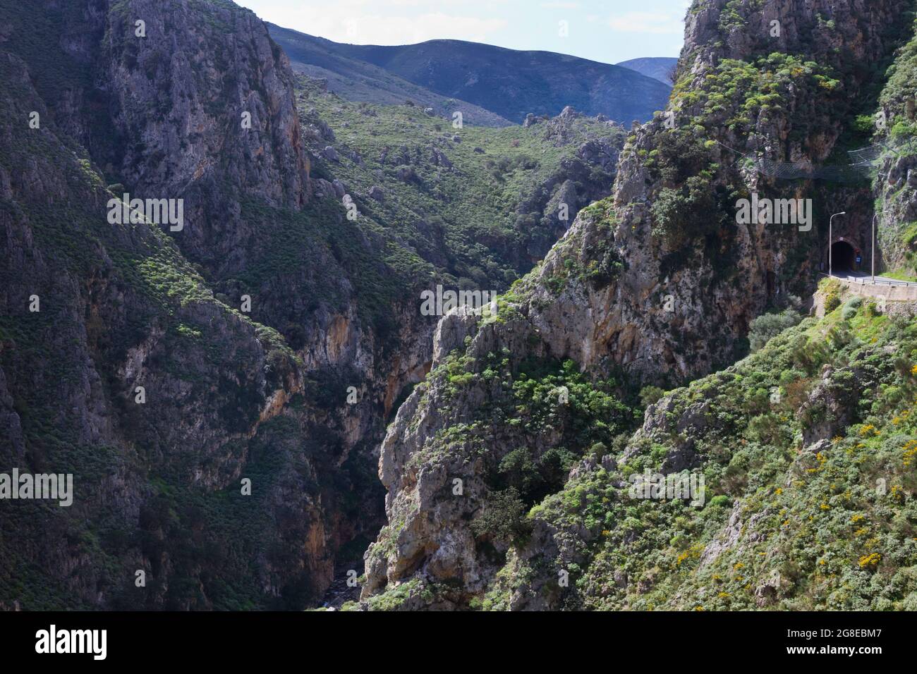 A gorge in a mountainous area on the island of Crete, Greece Stock ...