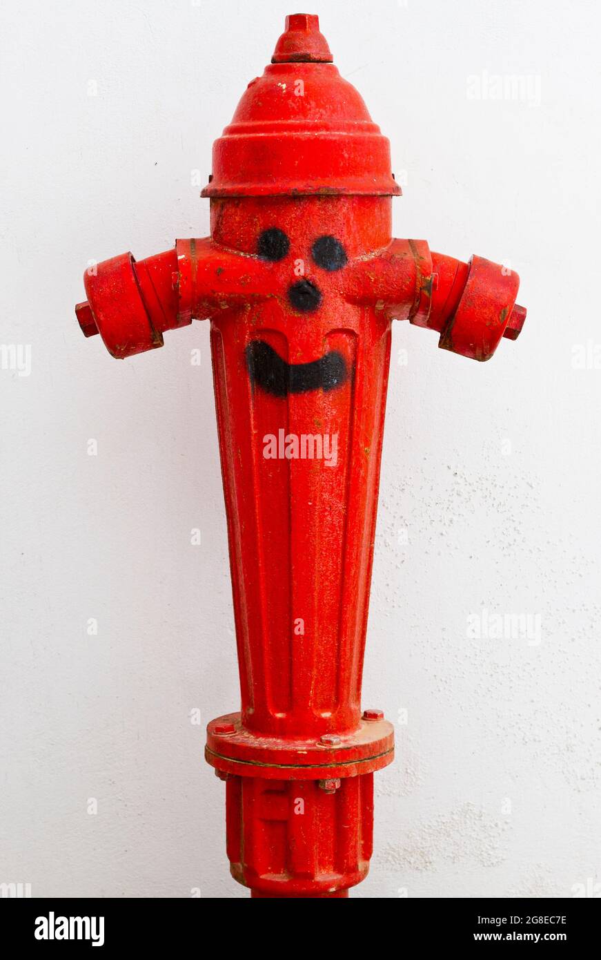 A friendly fire hydrant on the island of Crete, Greece Stock Photo - Alamy