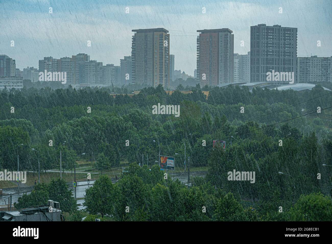 Thunderstorm in Moscow, Russia Stock Photo - Alamy