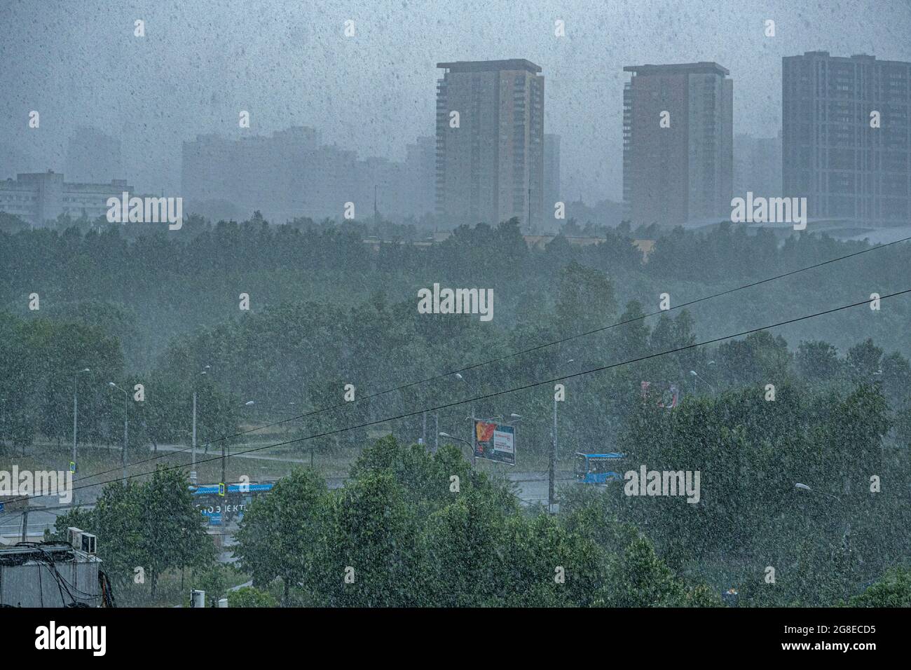 Thunderstorm in Moscow, Russia Stock Photo - Alamy