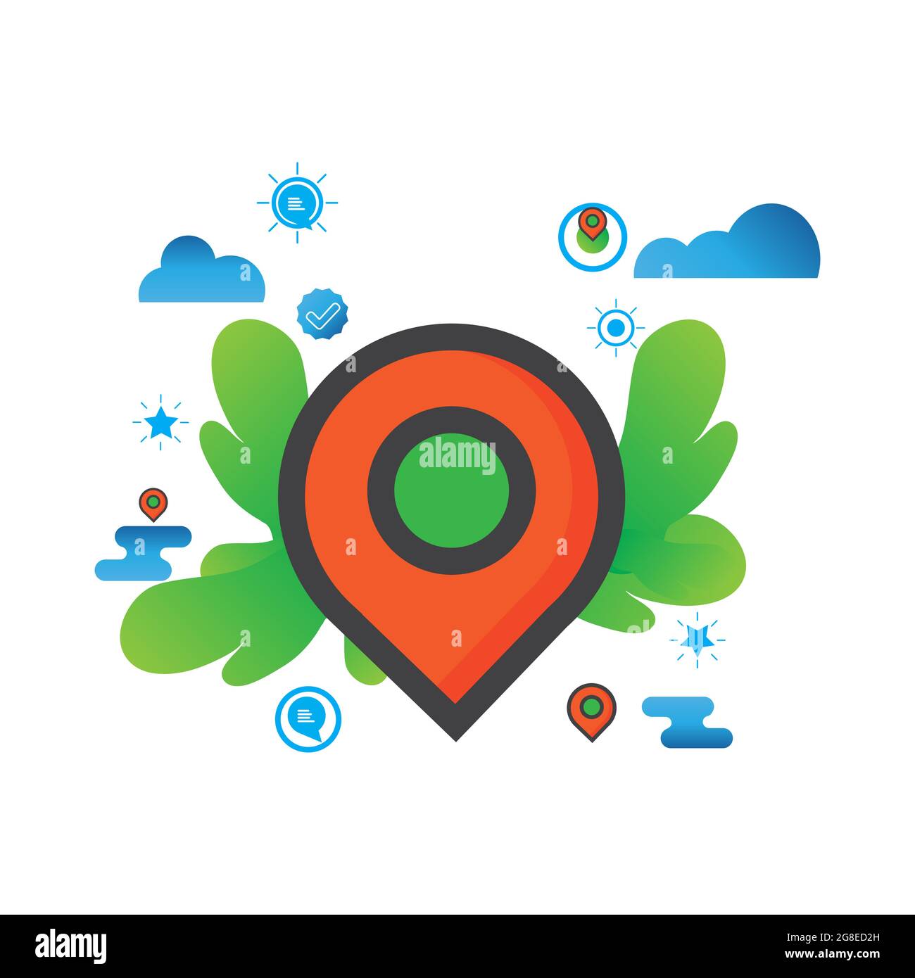 location illustration. Flat vector icon. can use for, icon design ...