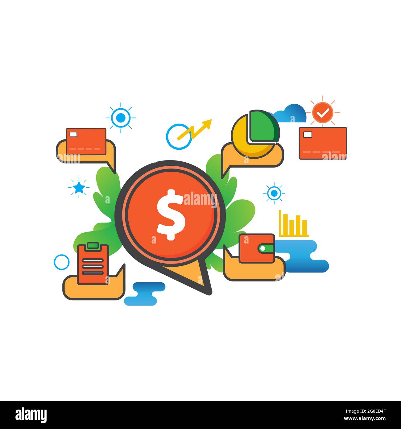 money illustration. Flat vector icon. can use for, icon design element ...