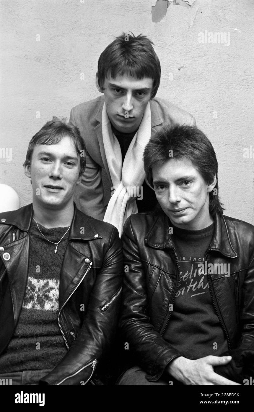 The Jam photographed backstage at the Tower Theatre in Philadelphia, PA ...