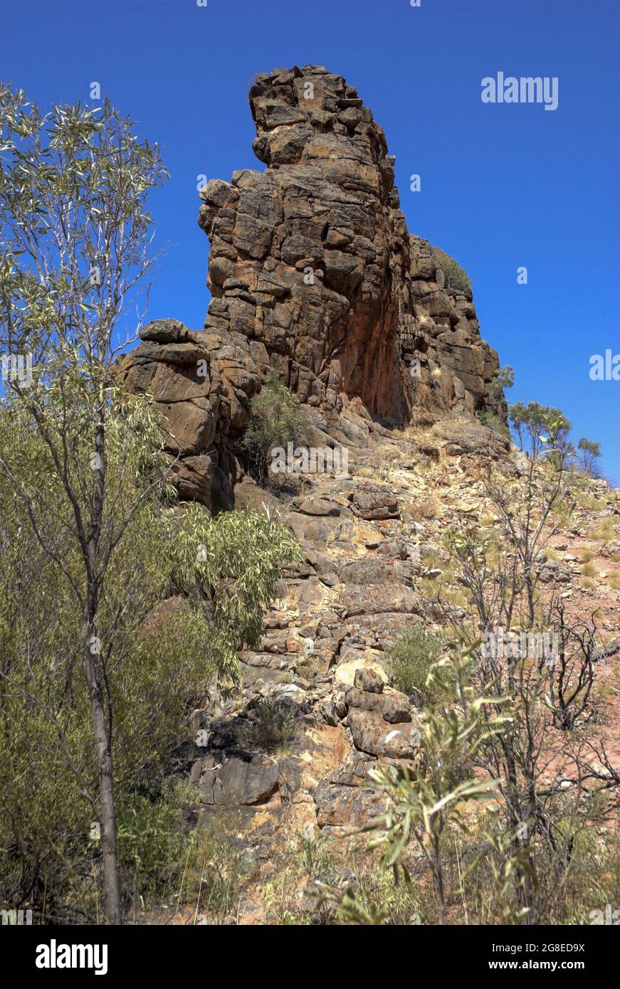 Corroboree Rock, East MacDonnell Ranges, Central Australia Stock Photo ...