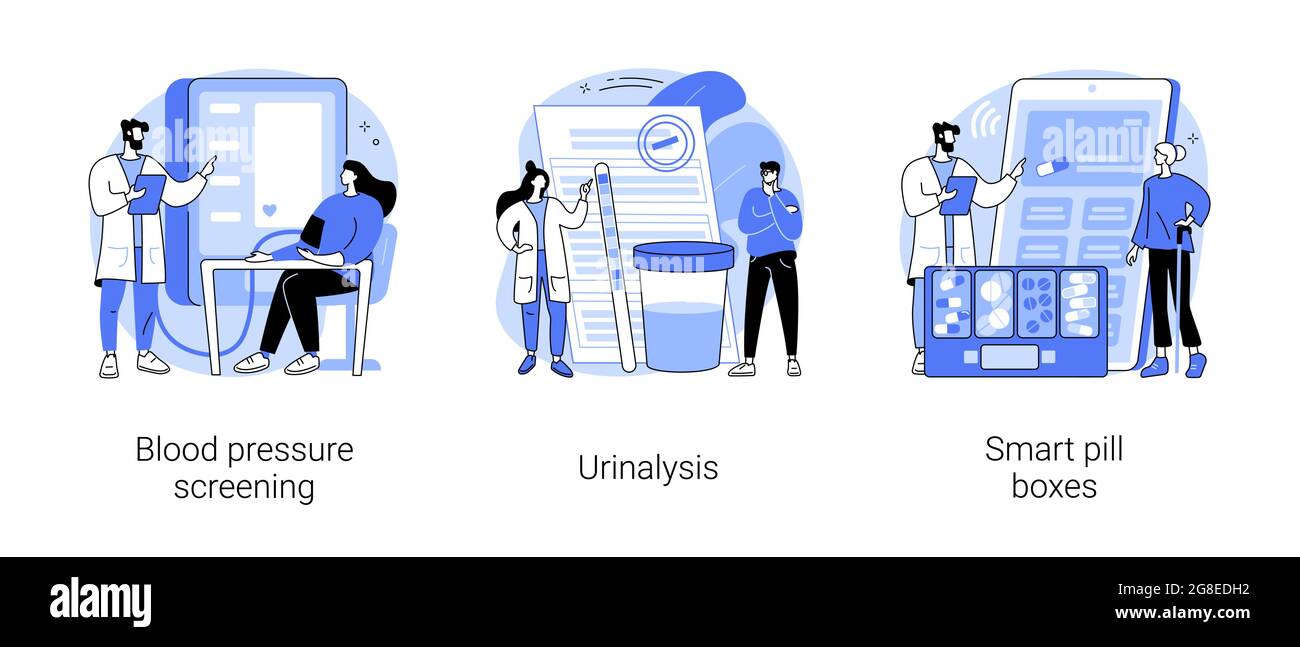 Health check up abstract concept vector illustrations Stock Vector ...