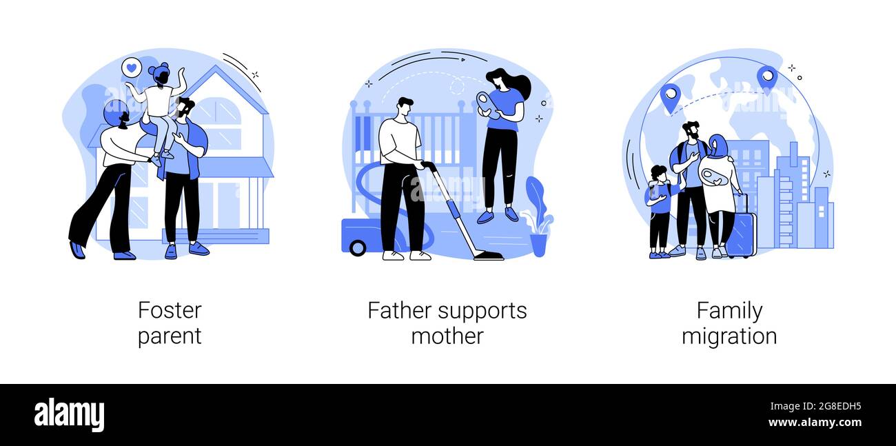 Family life abstract concept vector illustrations Stock Vector Image ...