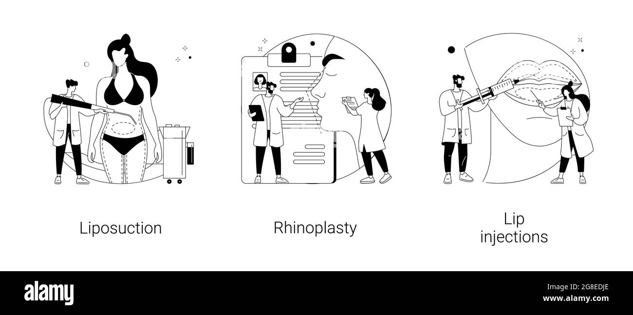 Plastic surgery abstract concept vector illustrations Stock Vector ...