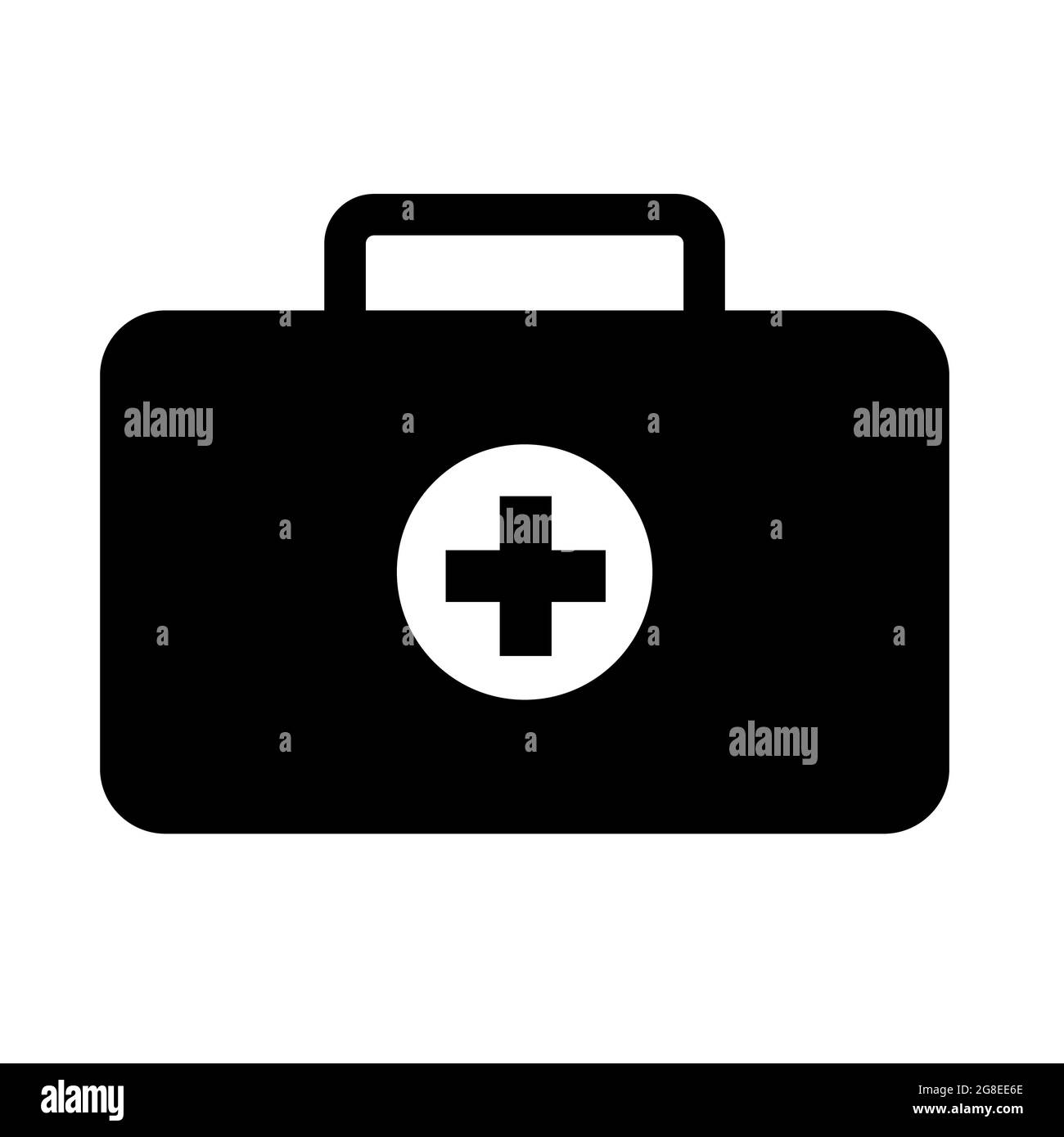 first aid kit box icon on white background. doctor's bag sign. medical ...