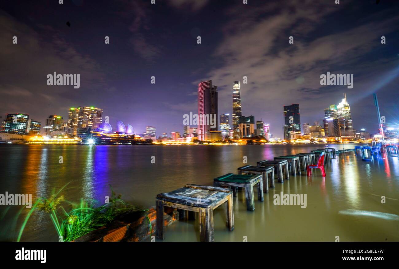Nice cityscape in Sai Gon city southern vietnam Stock Photo - Alamy