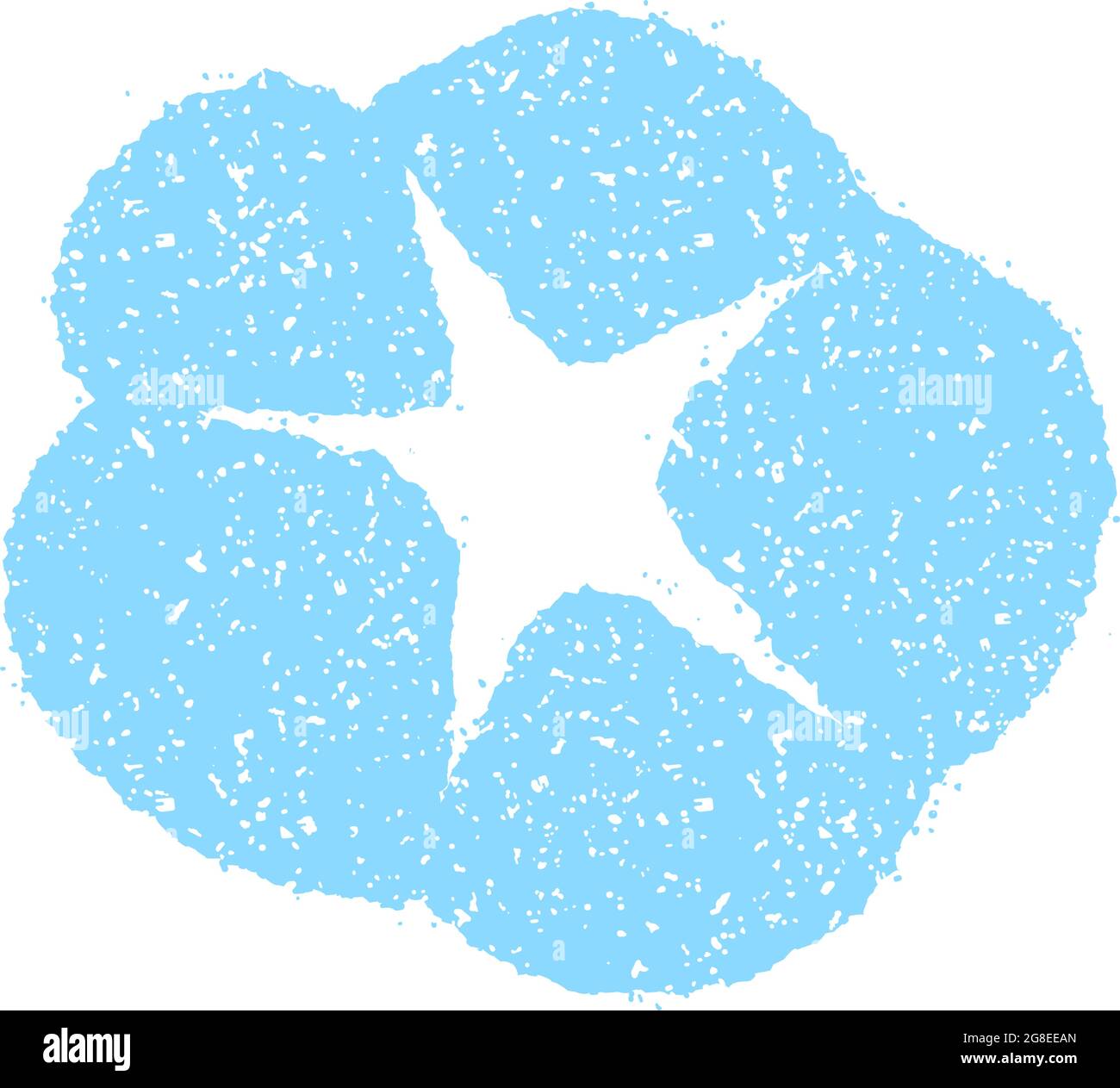 Summer motif rubber stamp illustration for summer greeting card etc ...