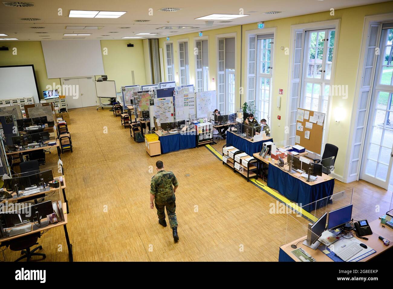 Berlin, Germany. 19th July, 2021. An employee of the Bundeswehr ...