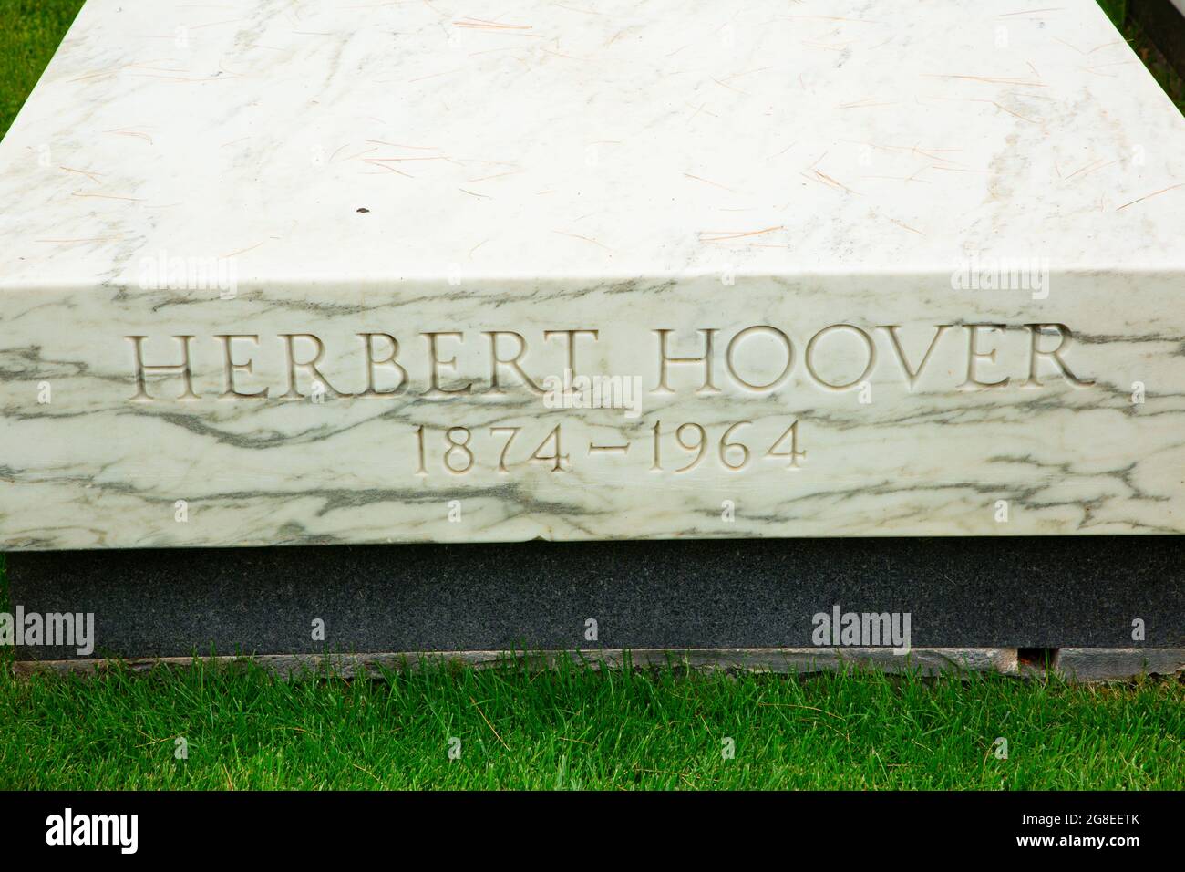 Hoover gravesite, Herbert Hoover National Historic Site, West Branch, Iowa Stock Photo - Alamy